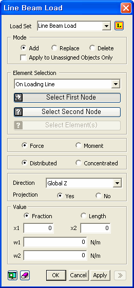 Line Beam Load