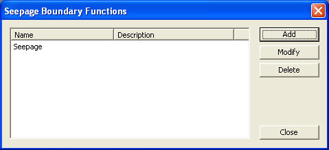 Seepage Boundary Function