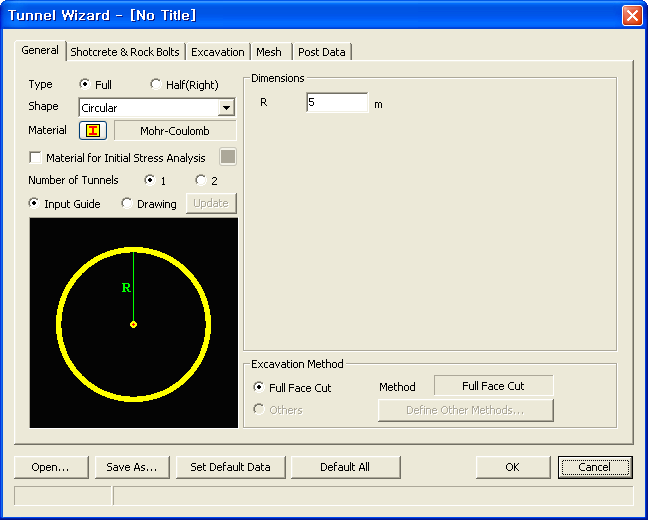 Tunnel Modeling Wizard-General