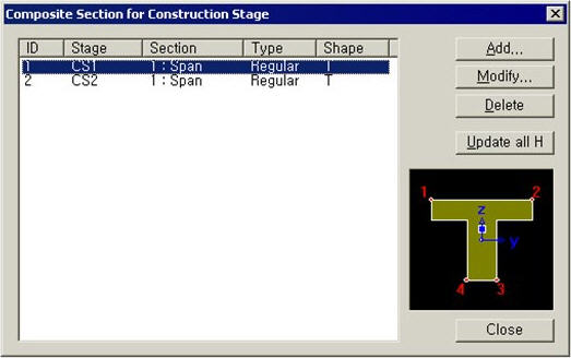 Composite Section for Construction Stage