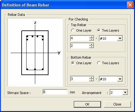Modify Beam Section Data