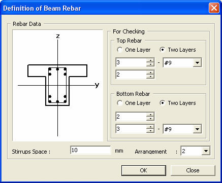 Modify Beam Section Data