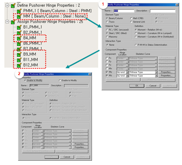 06 Pushover Hinge Properties Table