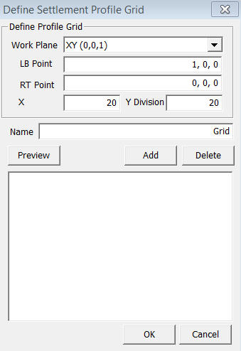 Define Settlement Profile Grid